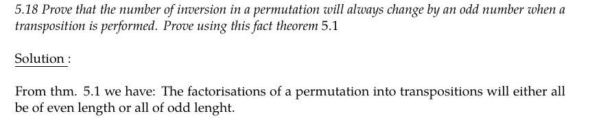 Solved An inversion in a permutation is a pair of numbers | Chegg.com