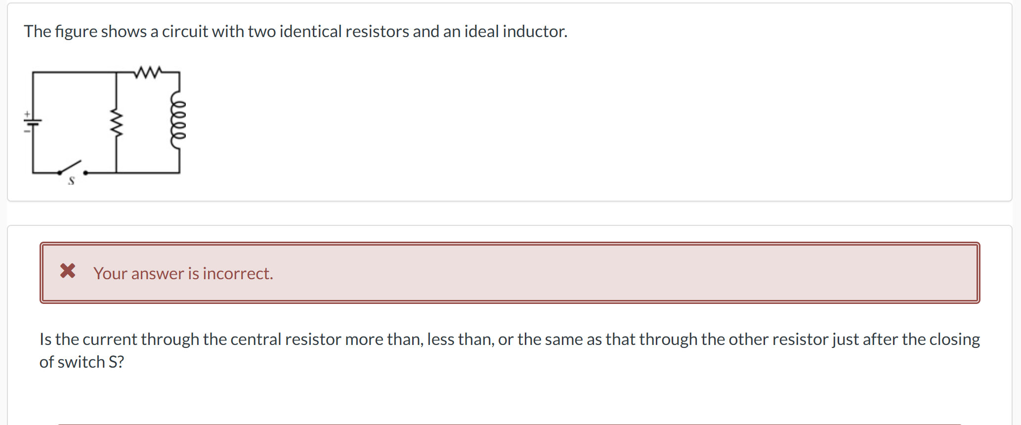 The figure shows a circuit with two identical | Chegg.com