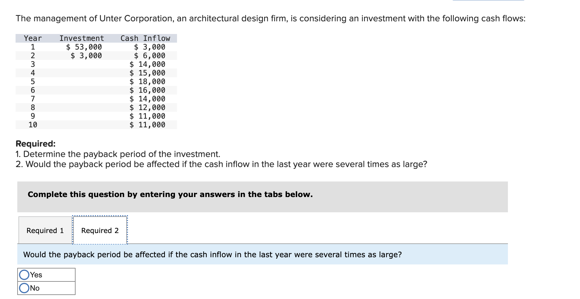 Solved Required: 1. Determine the payback period of the | Chegg.com
