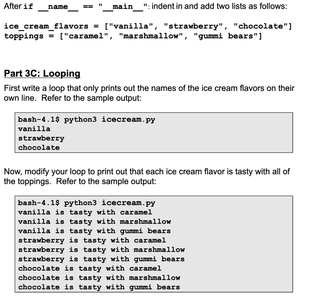 Solved After if name == main ": indent in and add two lists | Chegg.com