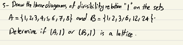 Solved 5- Draw the Hasse diagrams of divisibility re btion | Chegg.com