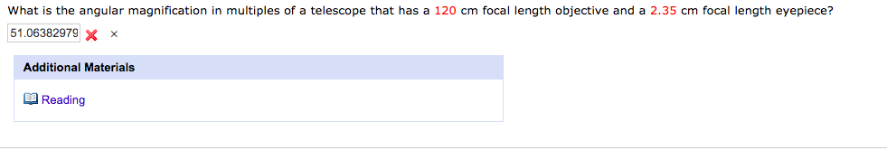 Solved What is the angular magnification in multiples of a | Chegg.com