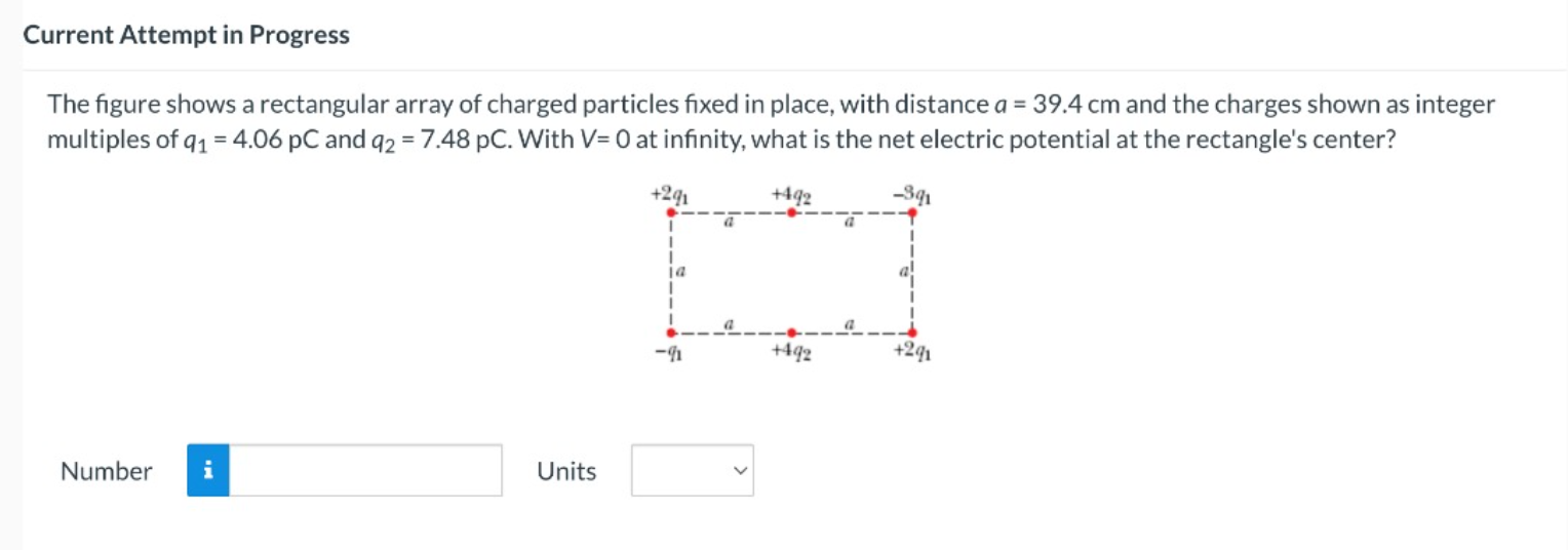Solved The figure shows a rectangular array of charged | Chegg.com