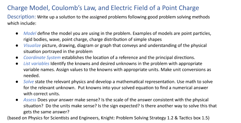 Solved Charge Model, Coulomb's Law, and Electric Field of a | Chegg.com