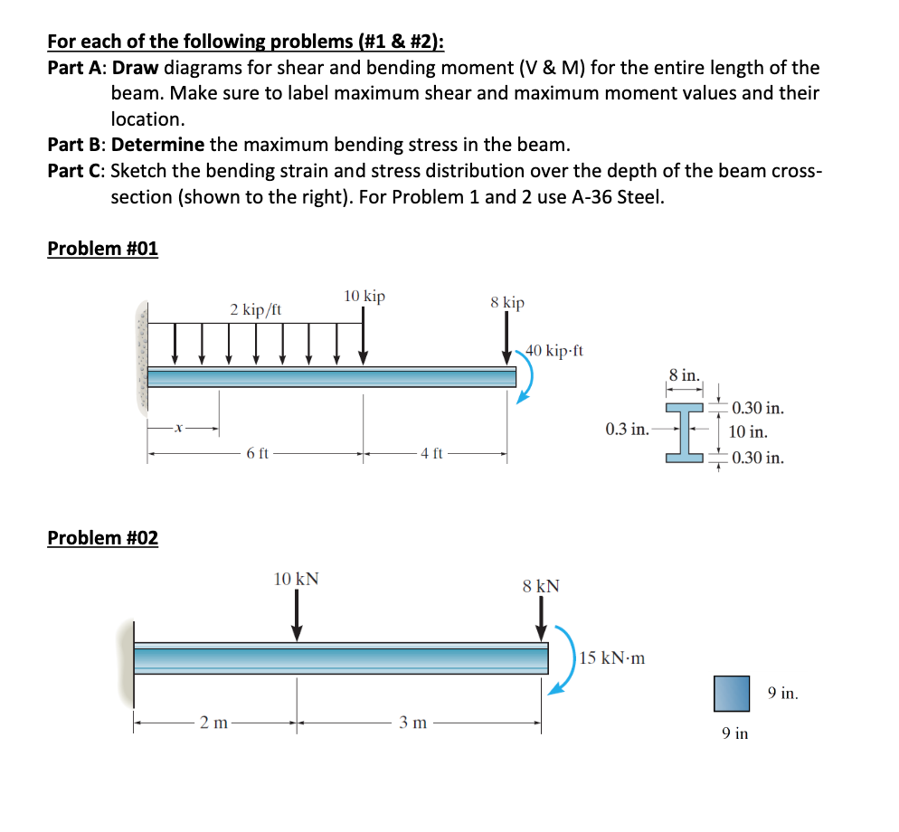 Solved For each of the following problems (#1 & #2): Part A: | Chegg.com