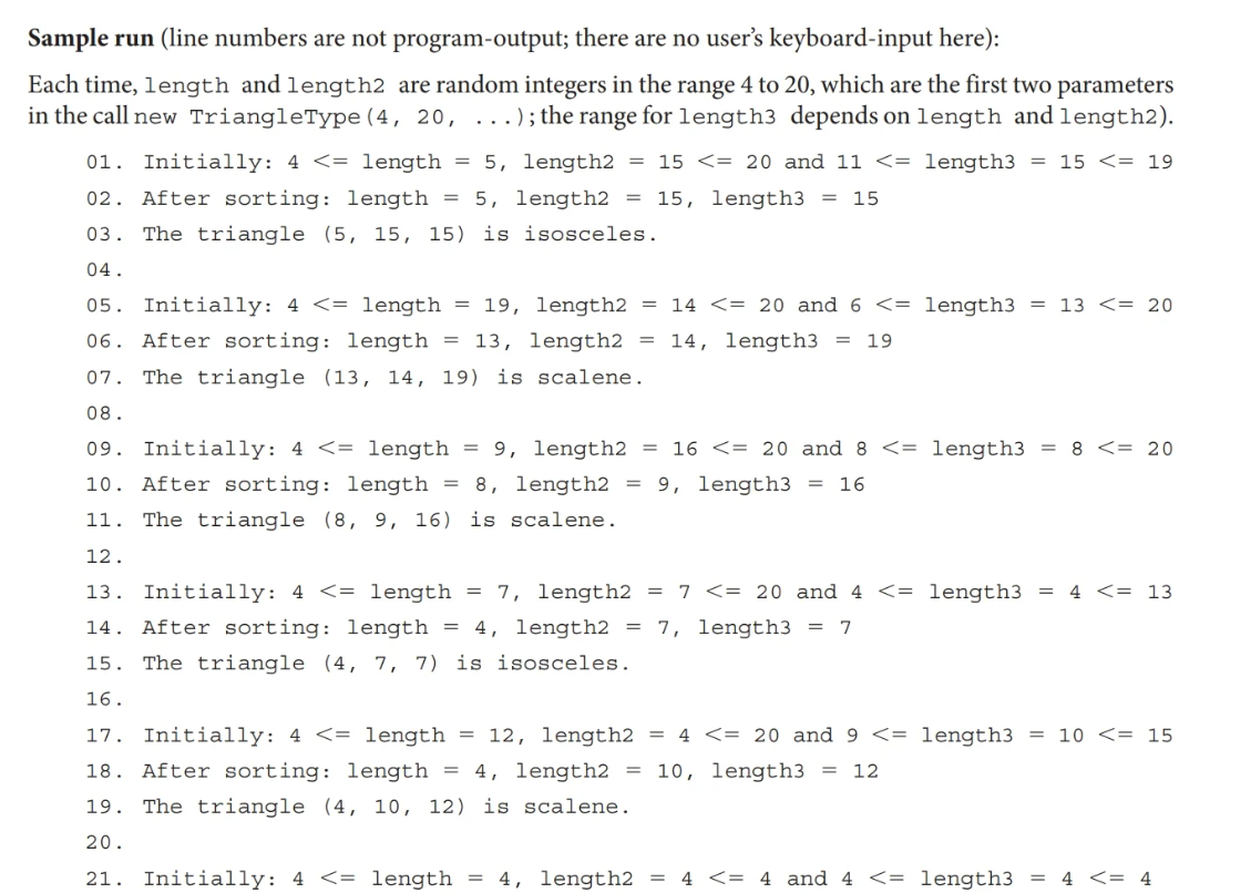 Solved Program #4: TriangleType in this program, you will | Chegg.com