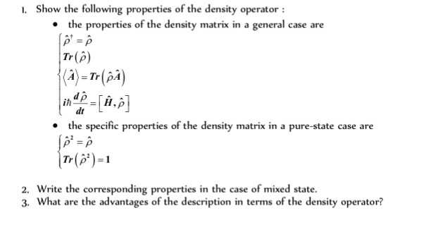 Solved Show the following properties of the density | Chegg.com
