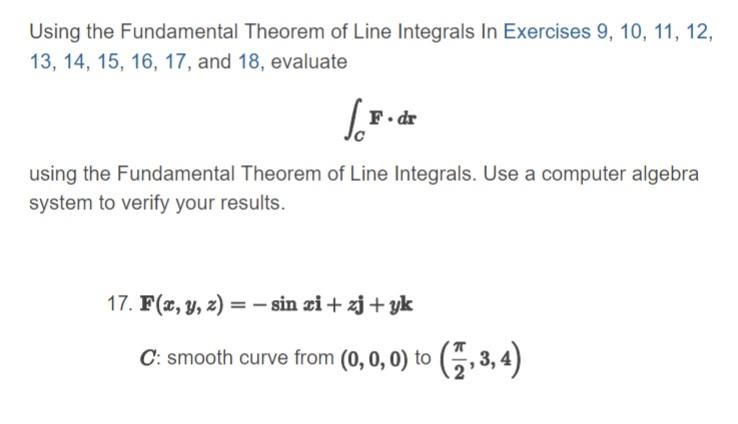 Solved Using the Fundamental Theorem of Line Integrals In | Chegg.com