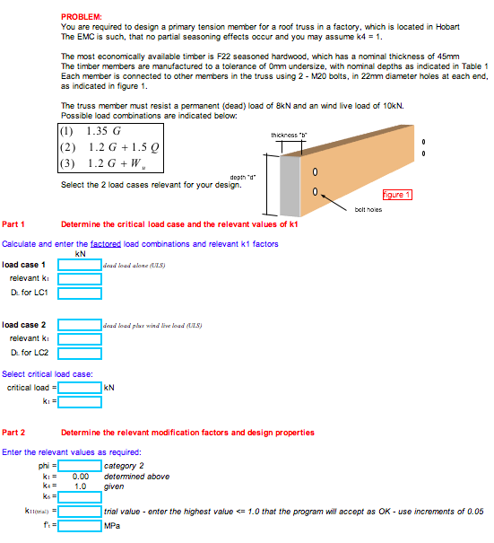 Solved PROBLEM: You are required to design a primary tension | Chegg.com