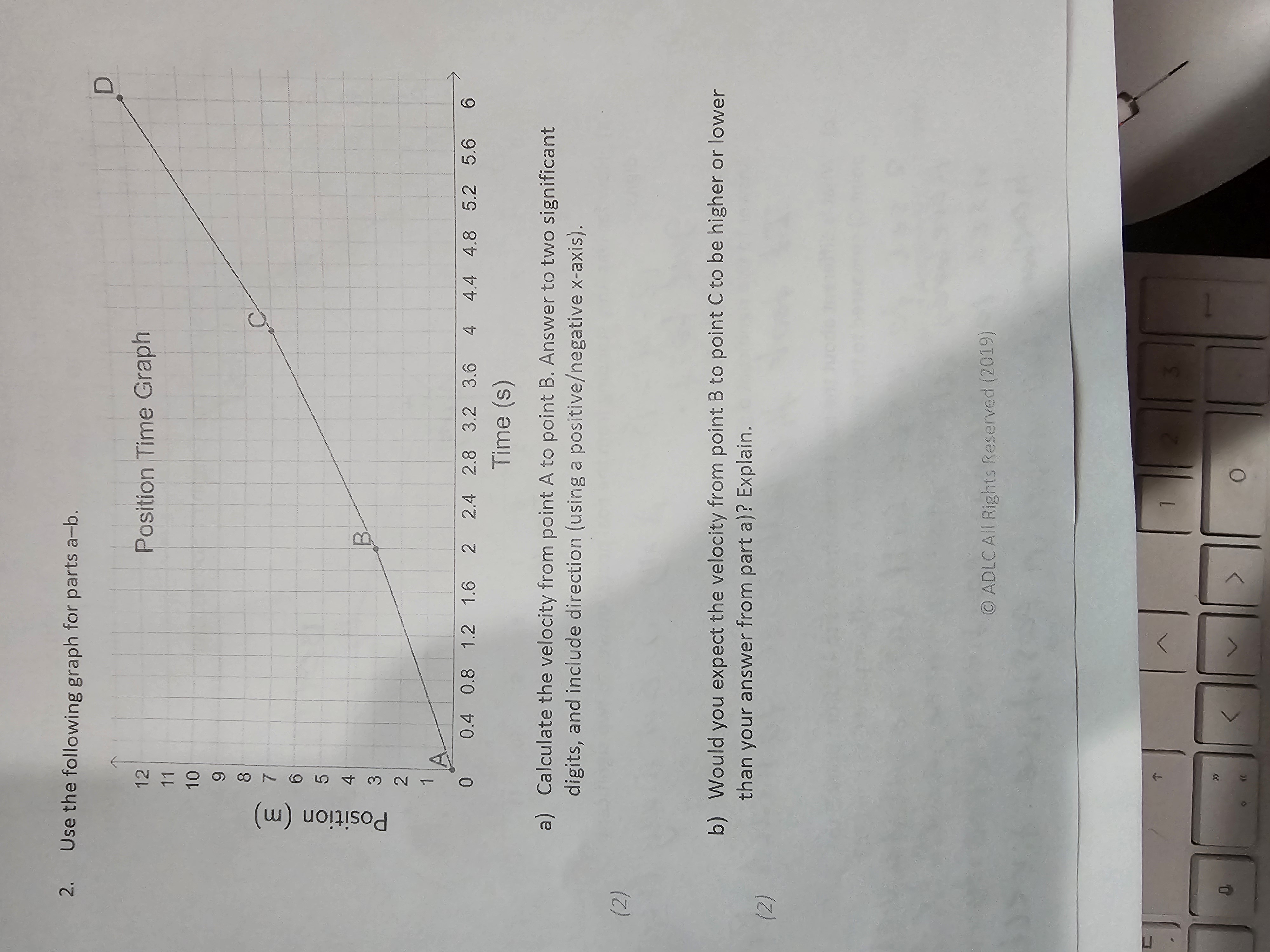 Solved Use the following graph for parts a-b.a) ﻿Calculate | Chegg.com