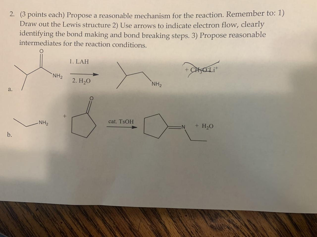 Solved 2. (3 points each) Propose a reasonable mechanism for | Chegg.com