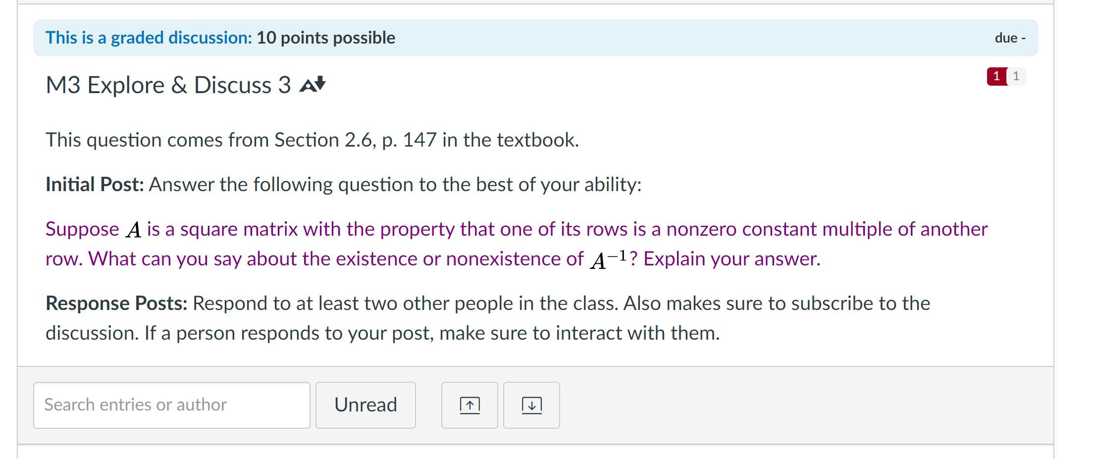 Solved This is a graded discussion: 10 points possible due - | Chegg.com