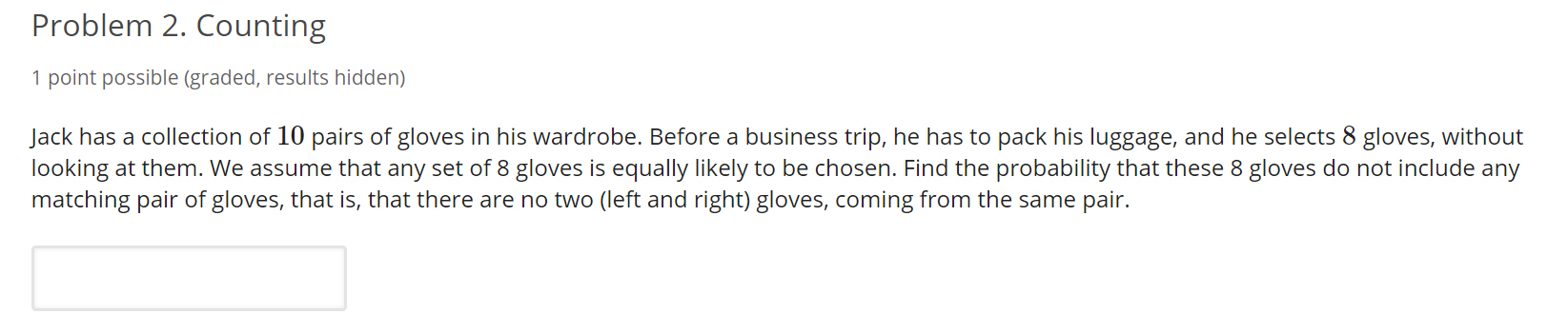 Solved Problem 2. Counting 1 point possible (graded, results | Chegg.com