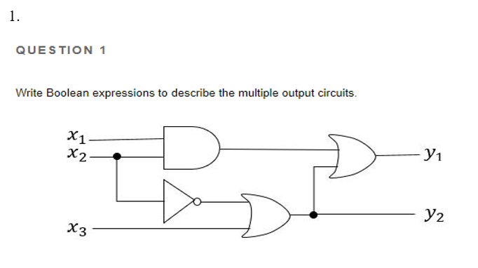 Solved 1. QUESTION 1 Write Boolean expressions to describe | Chegg.com