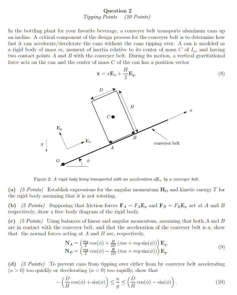 Solved Question 2 Tipping Points (20 Points) In the bottling | Chegg.com