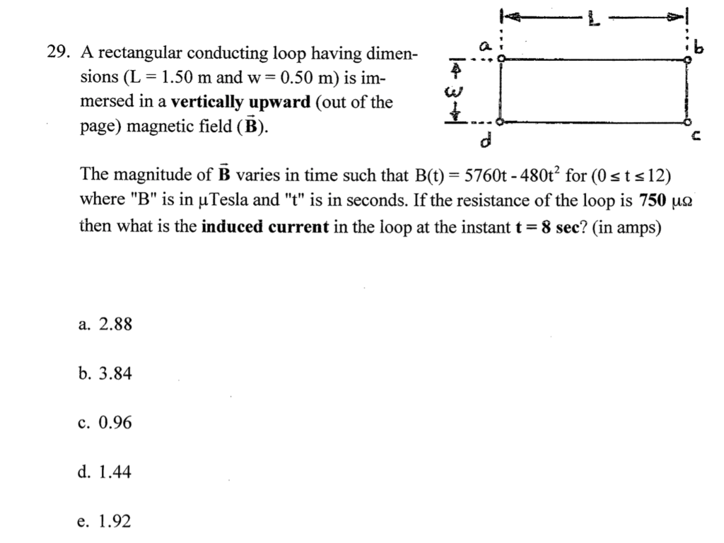 Solved À a 29. A rectangular conducting loop having dimen- | Chegg.com
