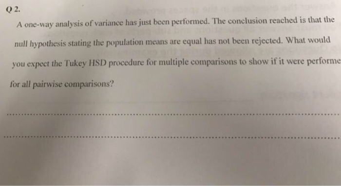 Solved 0 2. A one-way analysis of variance has just been | Chegg.com