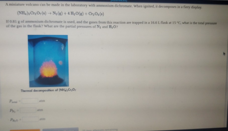 Solved eres A miniature volcano can be made in the | Chegg.com