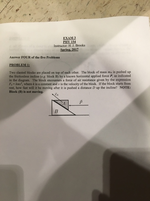 Solved Two slanted blocks arc placed on top of each other. | Chegg.com