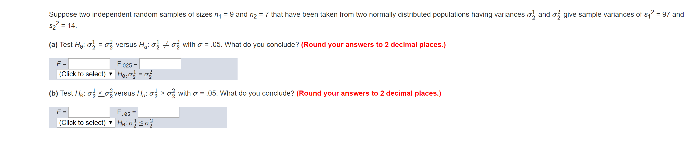 Solved Suppose two independent random samples of sizes n1 = | Chegg.com