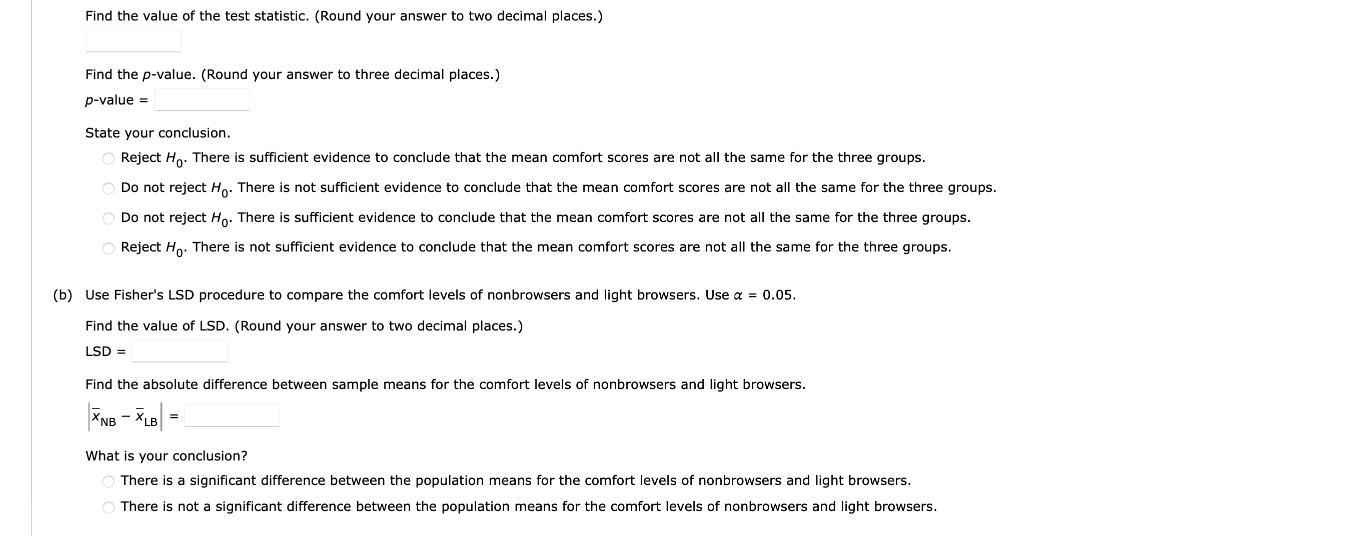 Solved to determine how comfortable the shopper was in a | Chegg.com