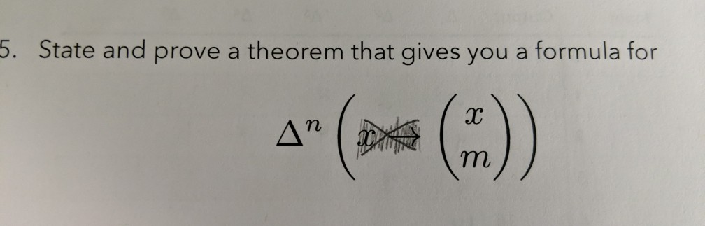 Solved 5. State and prove a theorem that gives you a formula | Chegg.com