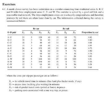 Solved code class="asciimath">x_(1)= ﻿in-vehicle travel time | Chegg.com