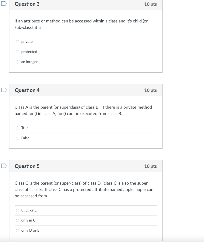 Solved Question 1 10 pts Abstraction is O grouping | Chegg.com