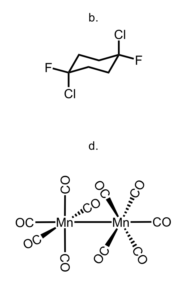 Solved Find and list all symmetry elements present in the | Chegg.com