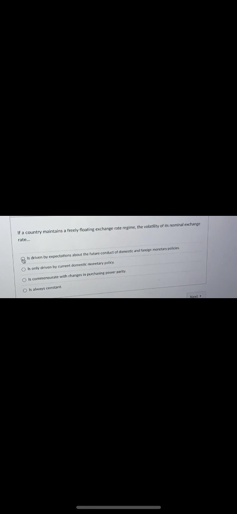 Solved If a country maintains a freely floating exchange | Chegg.com