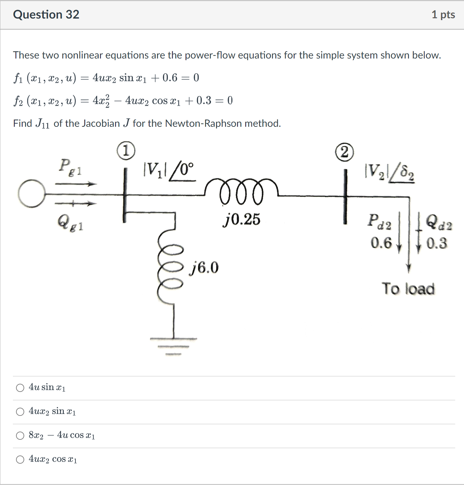 Solved These Two Nonlinear Equations Are The Power Flow