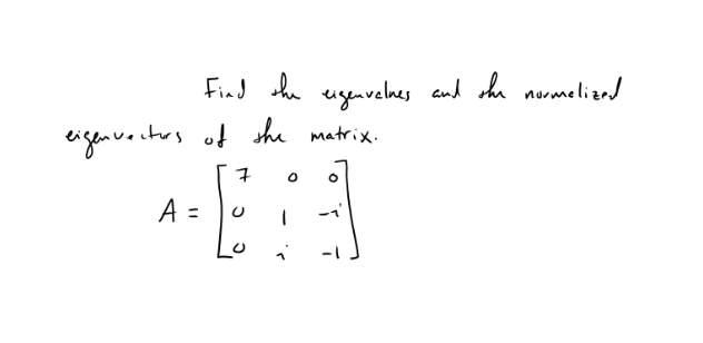 Solved Find the eigenvalues and the normalized eigen vector | Chegg.com