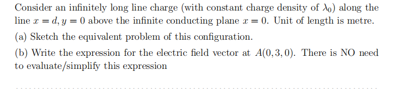 Solved Consider an infinitely long line charge (with | Chegg.com
