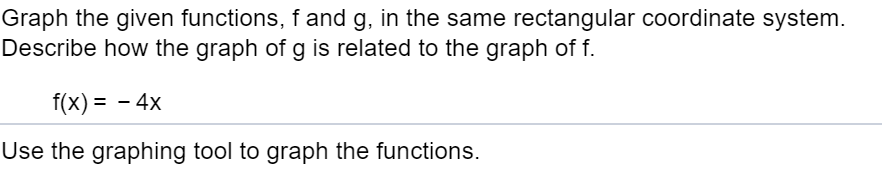 Solved Graph The Given Functions Fand G In The Same