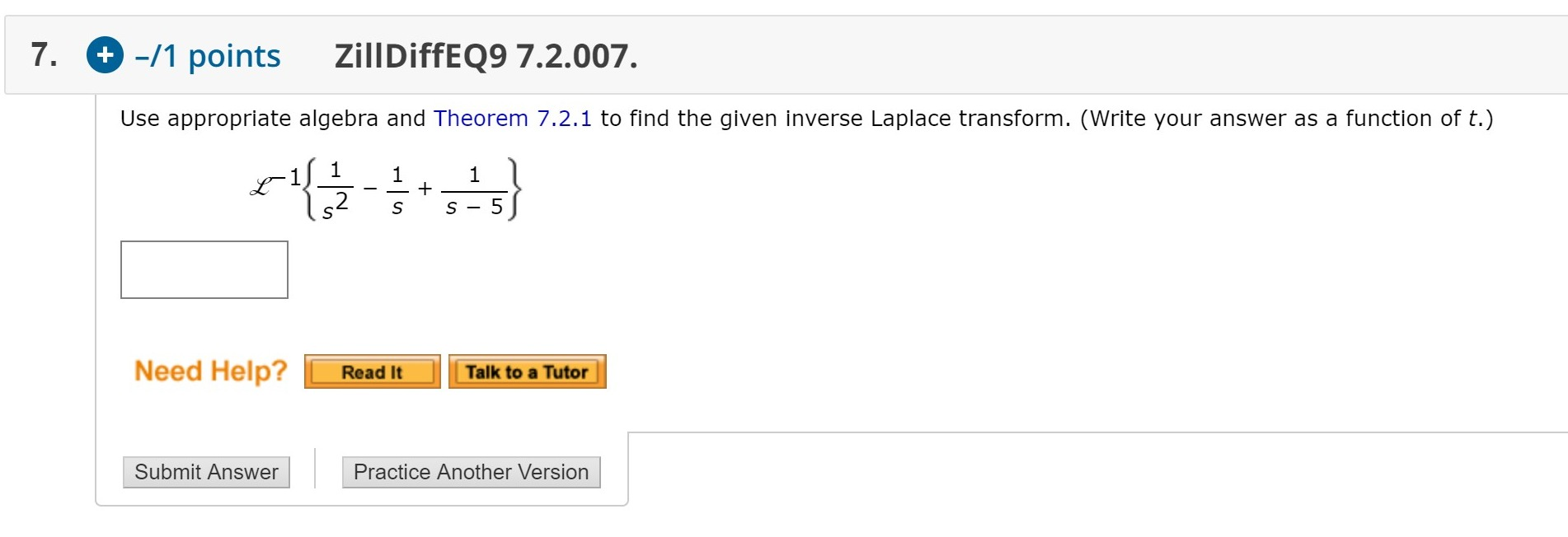 Solved -/1 points 7. ZillDiffEQ9 7.2.007. Use appropriate | Chegg.com Solved -/1 points 7. ZillDiffEQ9 7.2.007. Use appropriate | Chegg.com