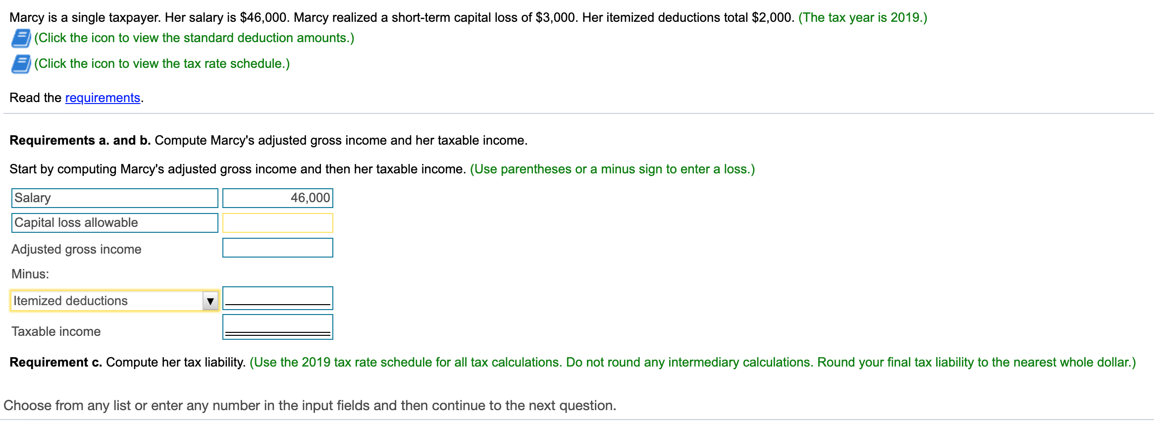 Solved STANDARD DEDUCTION Filing Status Married | Chegg.com