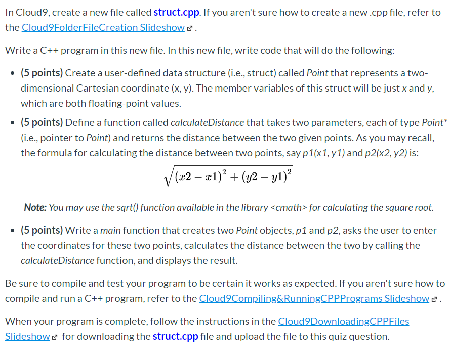 Solved In Cloud9, create a new file called struct.cpp. If | Chegg.com