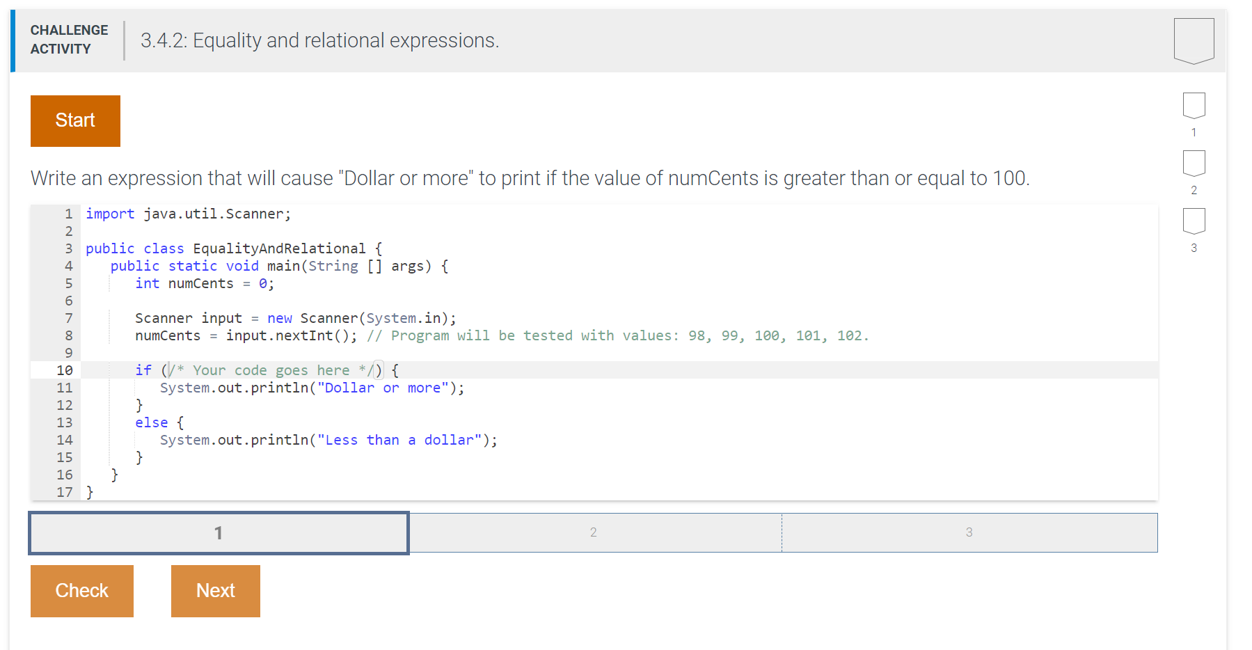 Solved Challenge Activity 342 Equality And Relational 