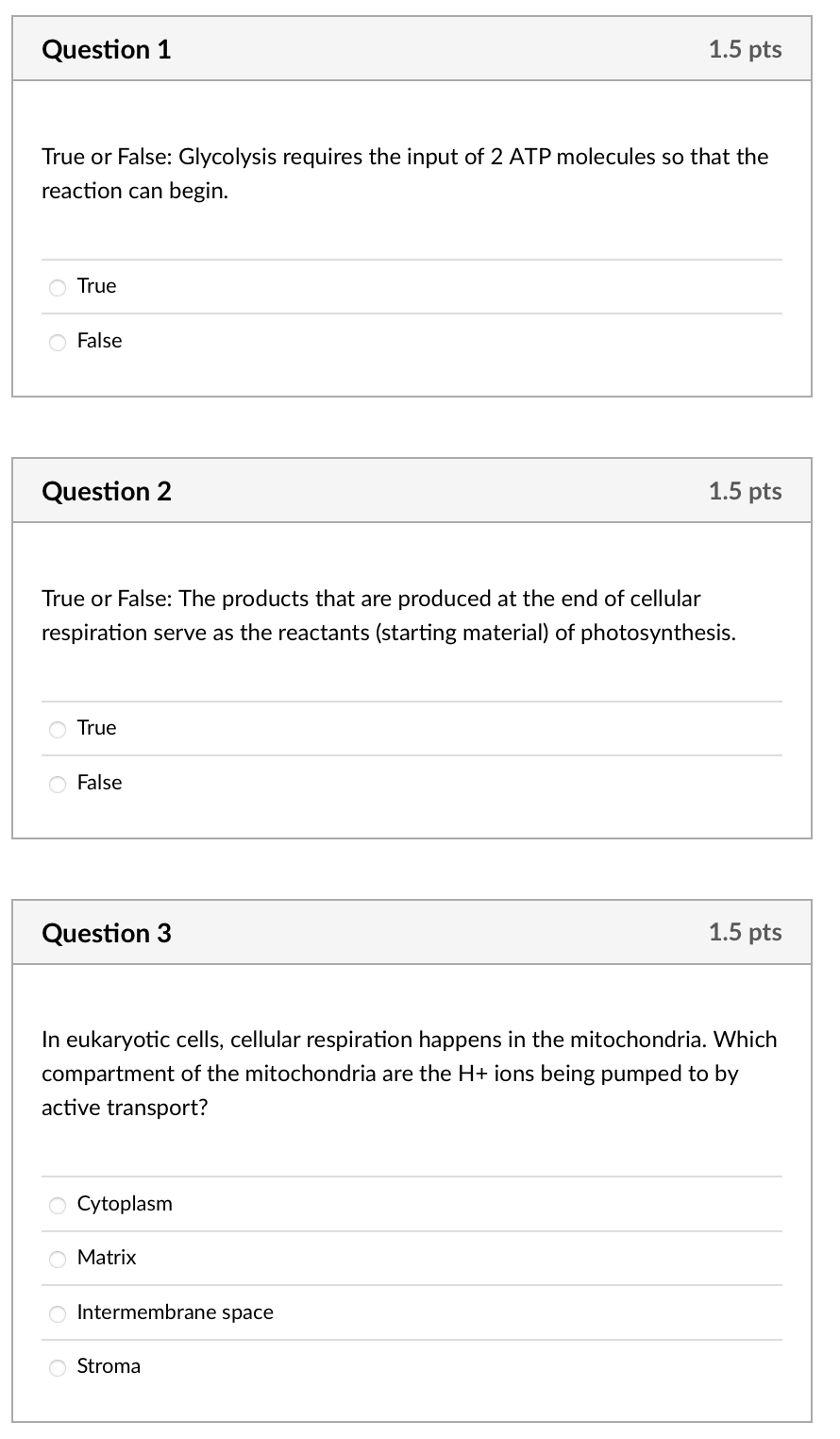 Solved True or False: Glycolysis requires the input of 2 ATP | Chegg.com
