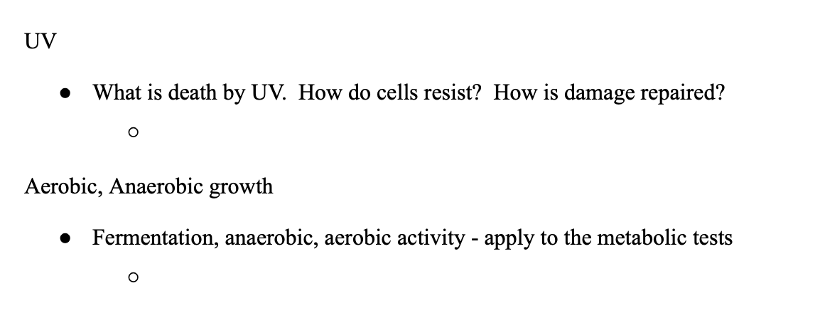 Solved UV - What is death by UV. How do cells resist? How is | Chegg.com
