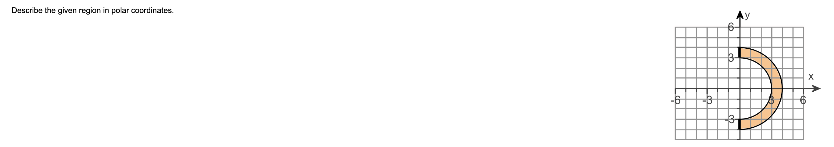 Solved Describe the given region in polar | Chegg.com