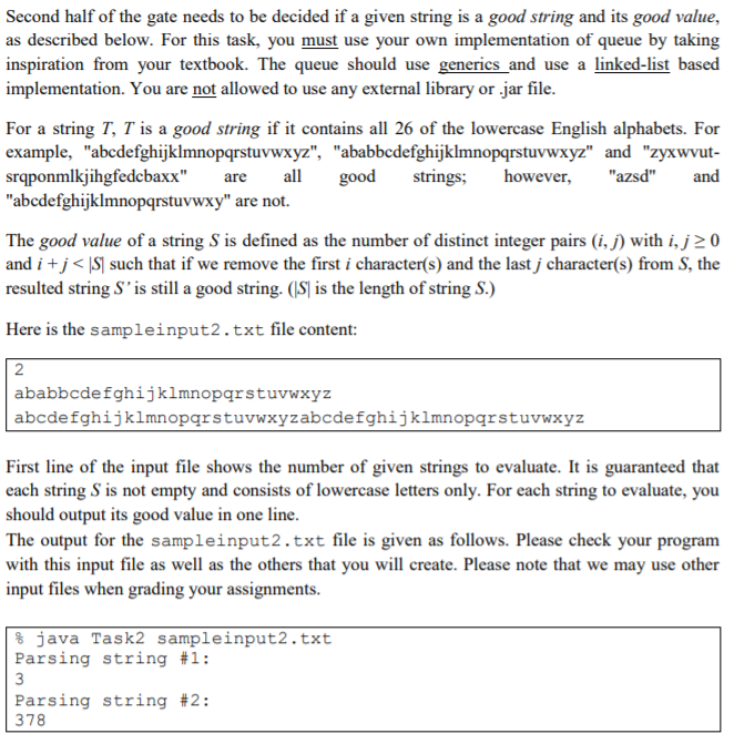 Solved the language have to be in java, and please add | Chegg.com