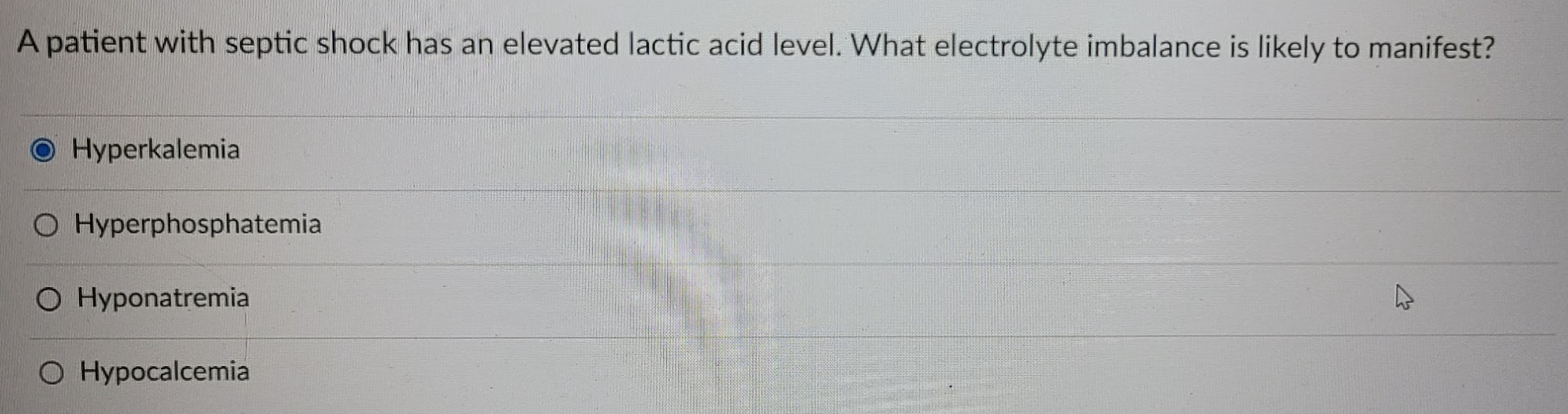 Solved A patient with septic shock has an elevated lactic | Chegg.com