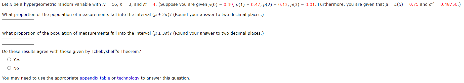 Solved Let x be a hypergeometric random variable with N = | Chegg.com