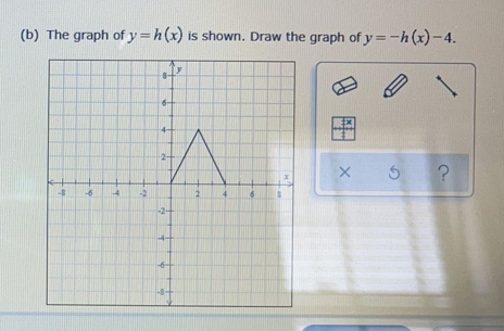 Solved (b) The graph of y=h(x) is shown. Draw the graph of | Chegg.com