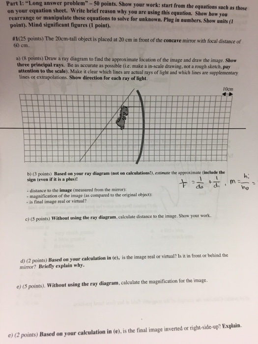 Solved The 20cm-tall object is placed at 20 cm in front of | Chegg.com
