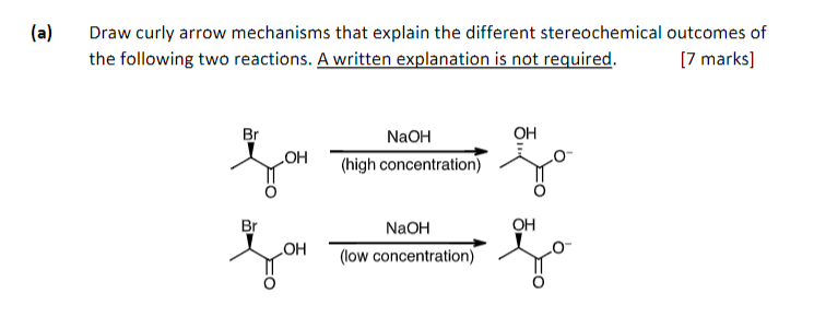 Solved (a) Draw curly arrow mechanisms that explain the | Chegg.com