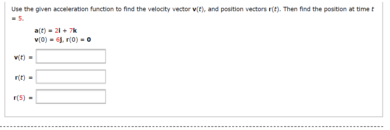 Solved Use the given acceleration function to find the | Chegg.com