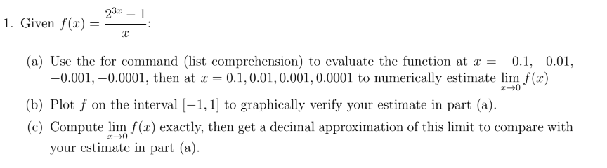 Solved Please Answer This In Python From Sympy Import 