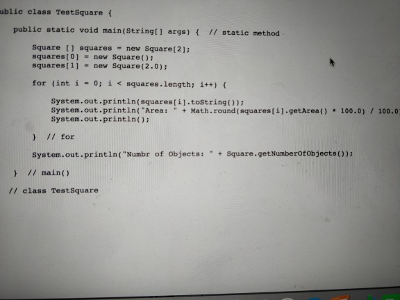 Solved Ublic Class Testrectangle Public Static Void